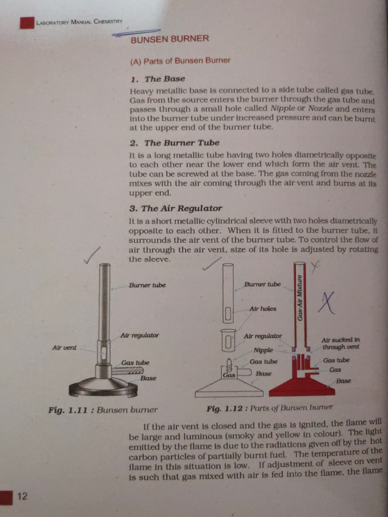 Understanding the Parts and Zones of the Bunsen Burner Flame | PDF ...
