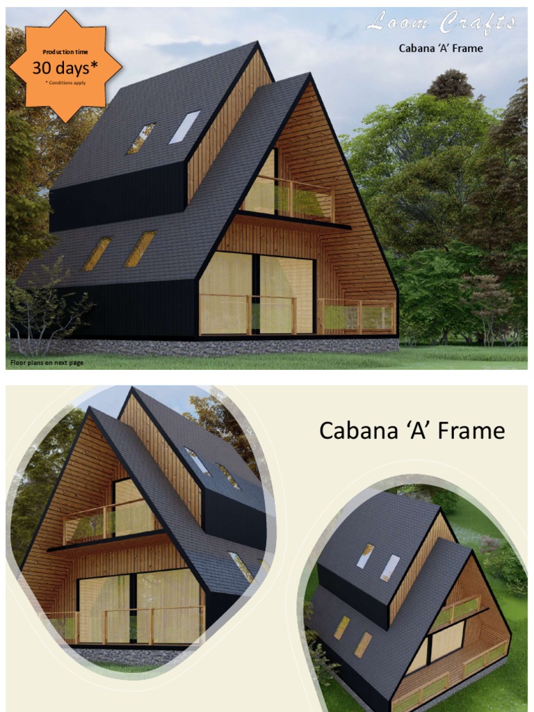 Cabana 'A' Frame 3BHK (Layouts & Costings) | PDF | Bathroom | Roof