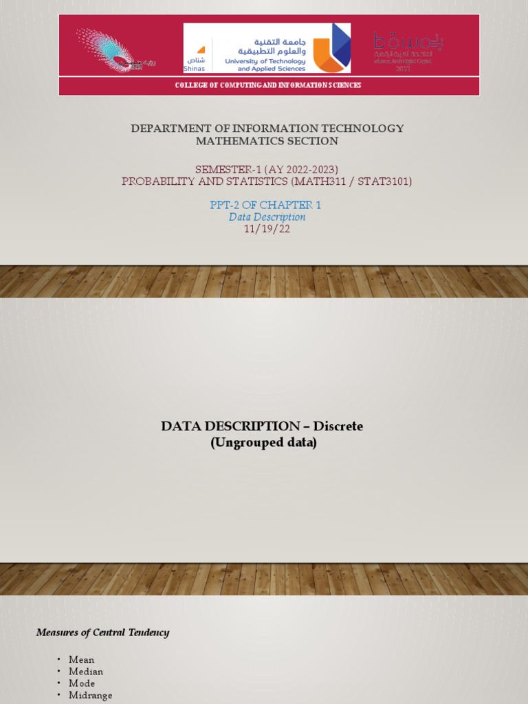 2 - Chapter 1 - Measures of Central Tendency and Variation New | PDF | Standard Deviation ...