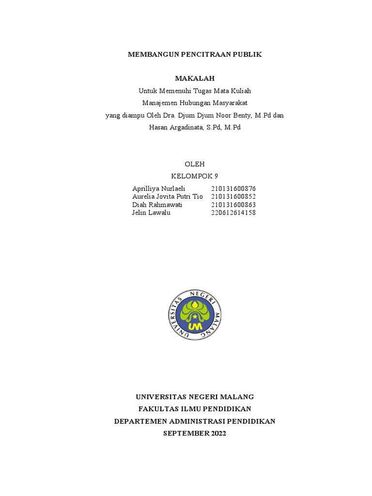 Tujuan dan Strategi Pencitraan Publik | PDF | Karier & Perkembangan ...