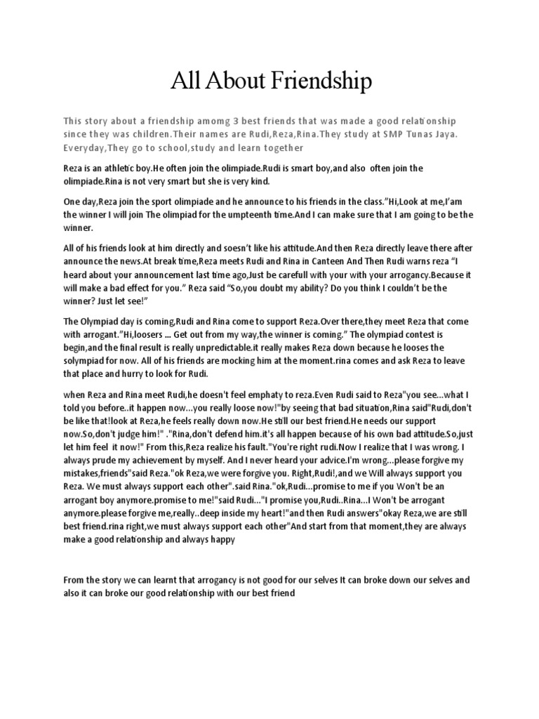 All About Friendship | PDF