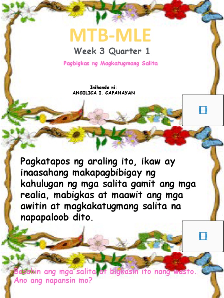 MTB Mle Week3 Quarter1 | PDF