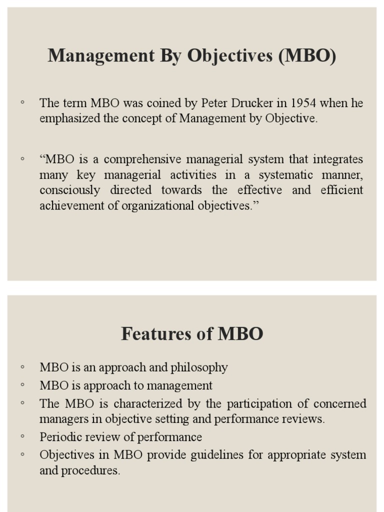 MBO and Decision Making | PDF