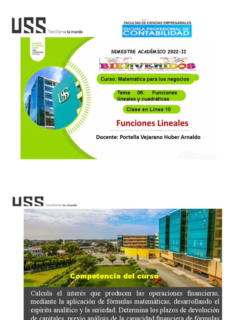 Clase 10 Func Lineales 202202 | PDF | Oferta (economía) | Linealidad