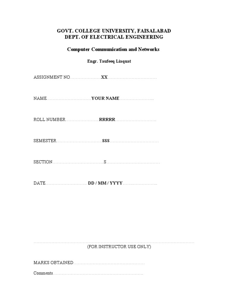 Format - Front Page | PDF