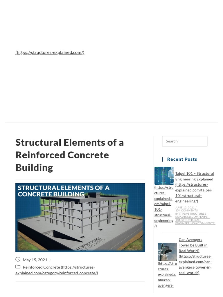 Structural Elements of A Reinforced Concrete Building - Structures ...