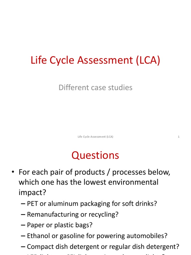 Comparing Environmental Impacts Through Life Cycle Assessment: A Guide to Understanding LCA ...