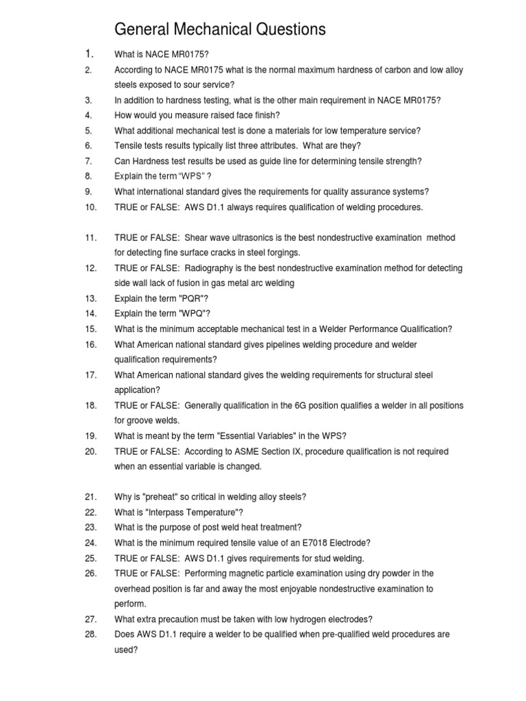 QM 03 - Mechanical-General (01-04,13,31,32) - C | PDF