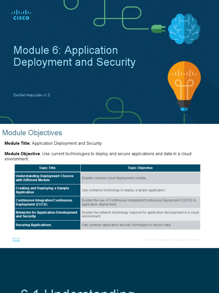 Module 6 - Application Deployment and Security | PDF | Cloud Computing | Encryption