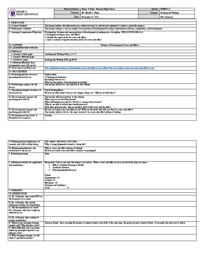 Grade 11 | PDF | Learning | Educational Assessment