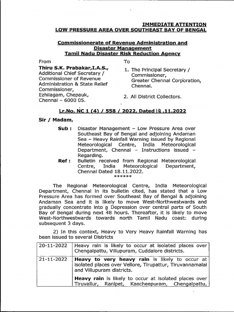 Heavy Rainfall Warning | PDF