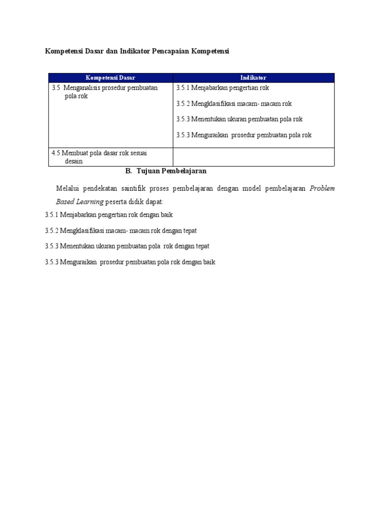 Prosedur Pembuatan Pola Rok | PDF | Gaya Hidup