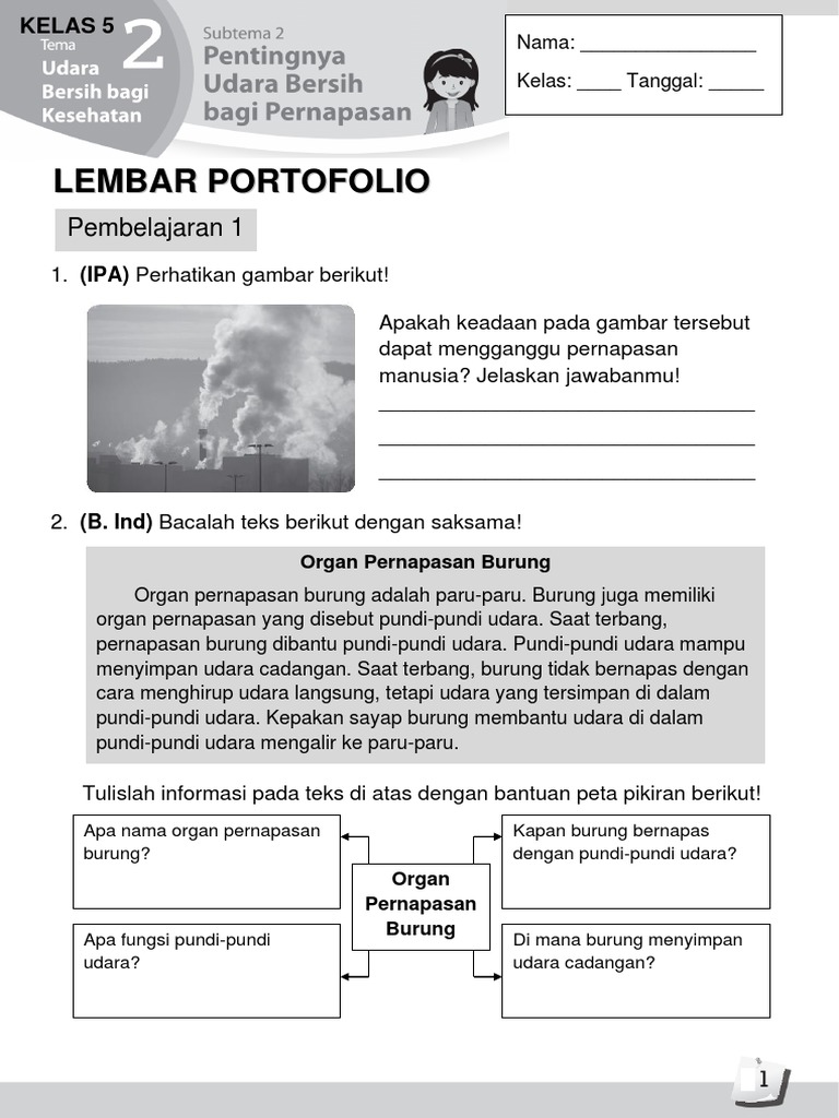 LEMBAR PORTOFOLIO BUPENA 5A Tema 2 Sub 2 | PDF