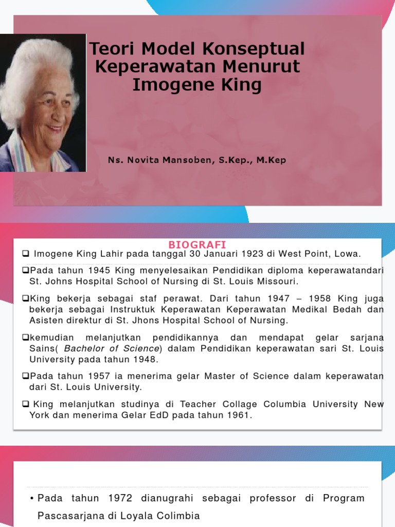 Teori Model Konseptual Keperawatan Menurut Imogene King | PDF Teori Model Konseptual Keperawatan Menurut Imogene King | PDF