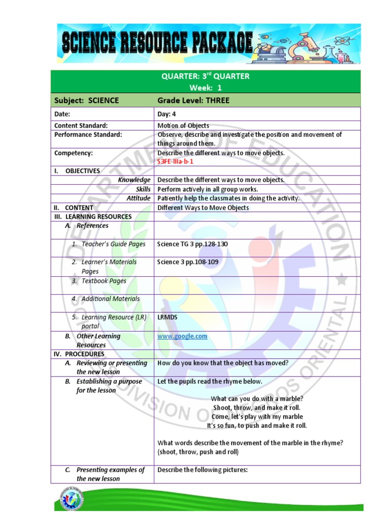DLP SCIENCE W1Day4 | PDF