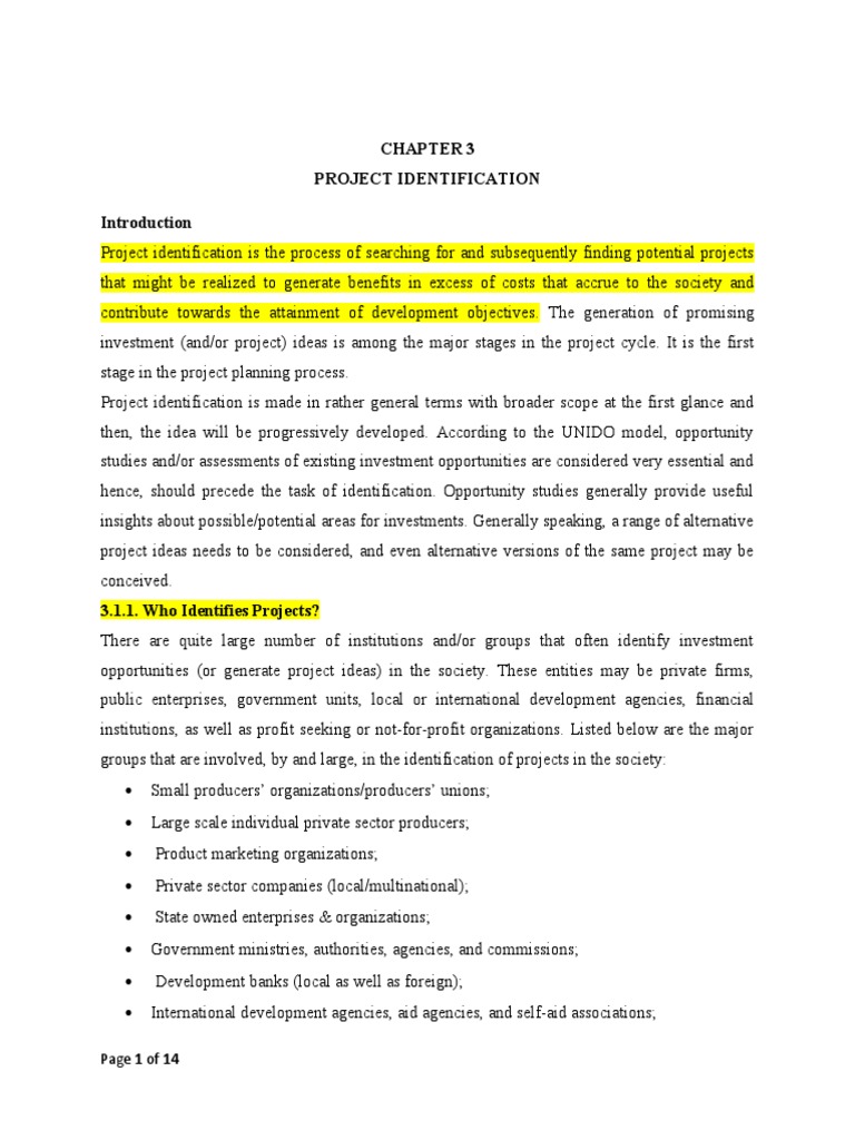 Project Chapter Three | PDF | Brainstorming | Resource