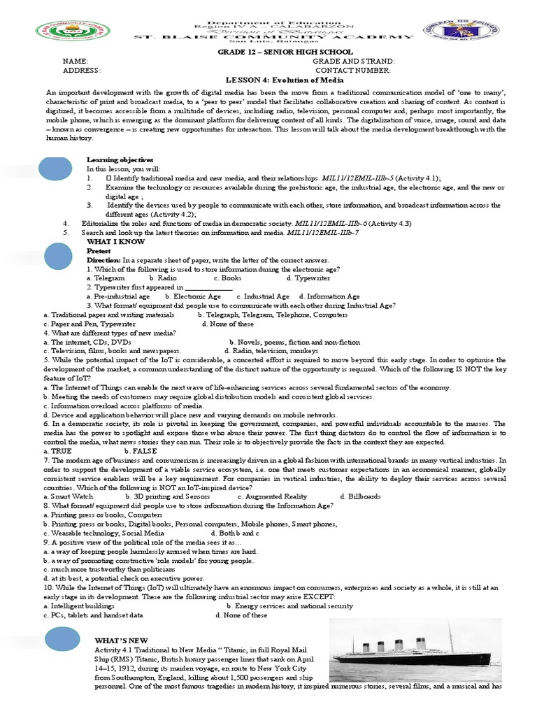 Media and Information Literacy Module 2 Week 4 | PDF | Internet Of ...