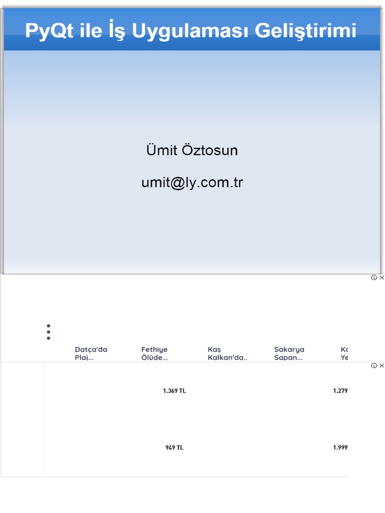 PyQt Ile İş Uygulaması Geliştirimi - PDF Ücretsiz Indirin | PDF