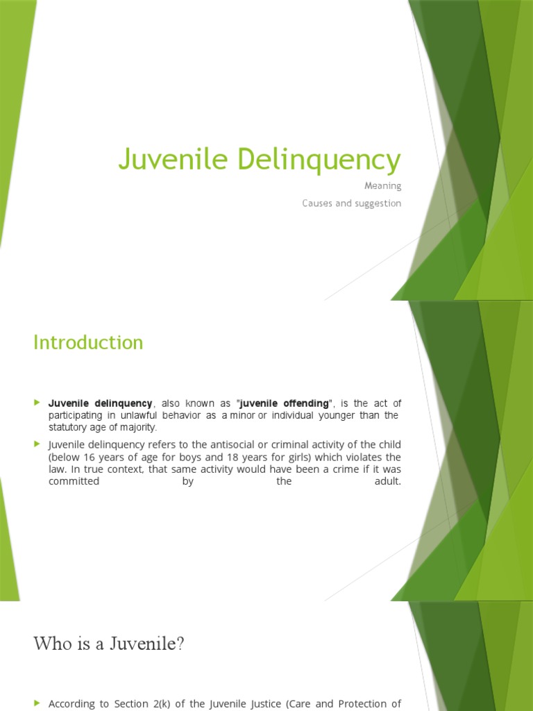 Causes and Prevention of Juvenile Delinquency | PDF | Juvenile ...