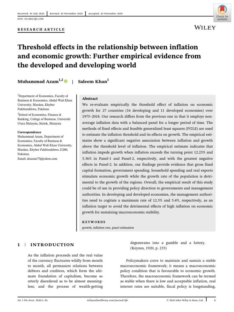10 1002@ijfe 2368 | PDF | Economic Growth | Inflation