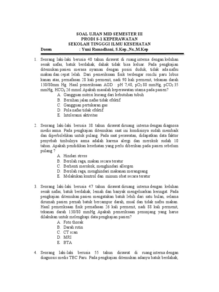 Soal Mid Semester | PDF