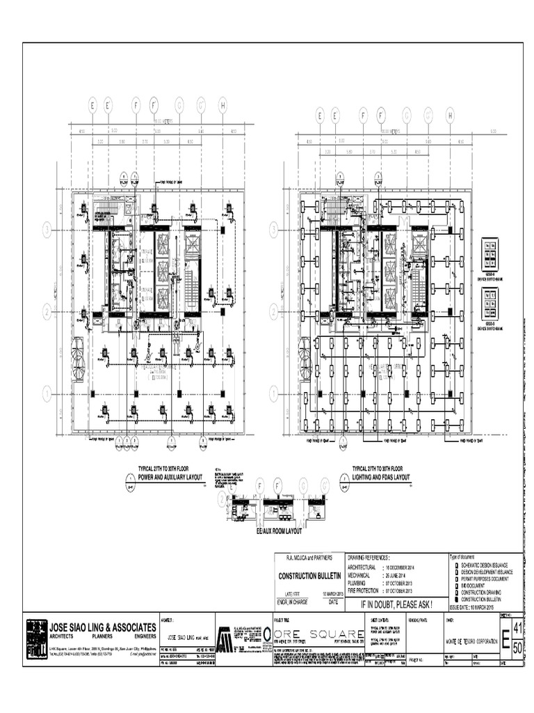 31st Floor Power, Lighting and Auxiliary Layout | PDF