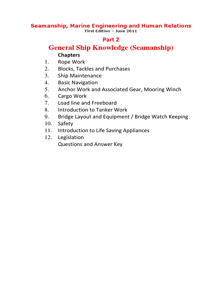 General Ship Knowledge | PDF