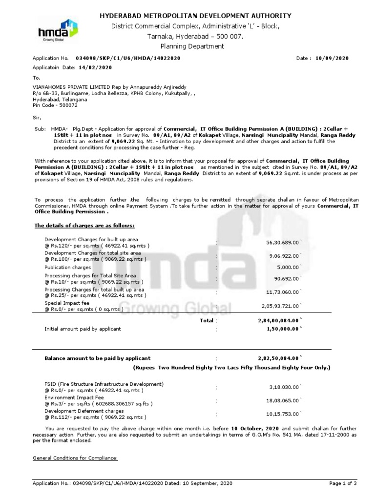 Hmda Layout Poojitha Tech Park | PDF | Credit Card | Debit Card