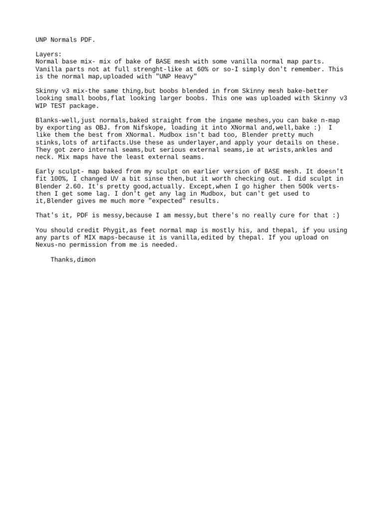 UNP Normal Maps | PDF