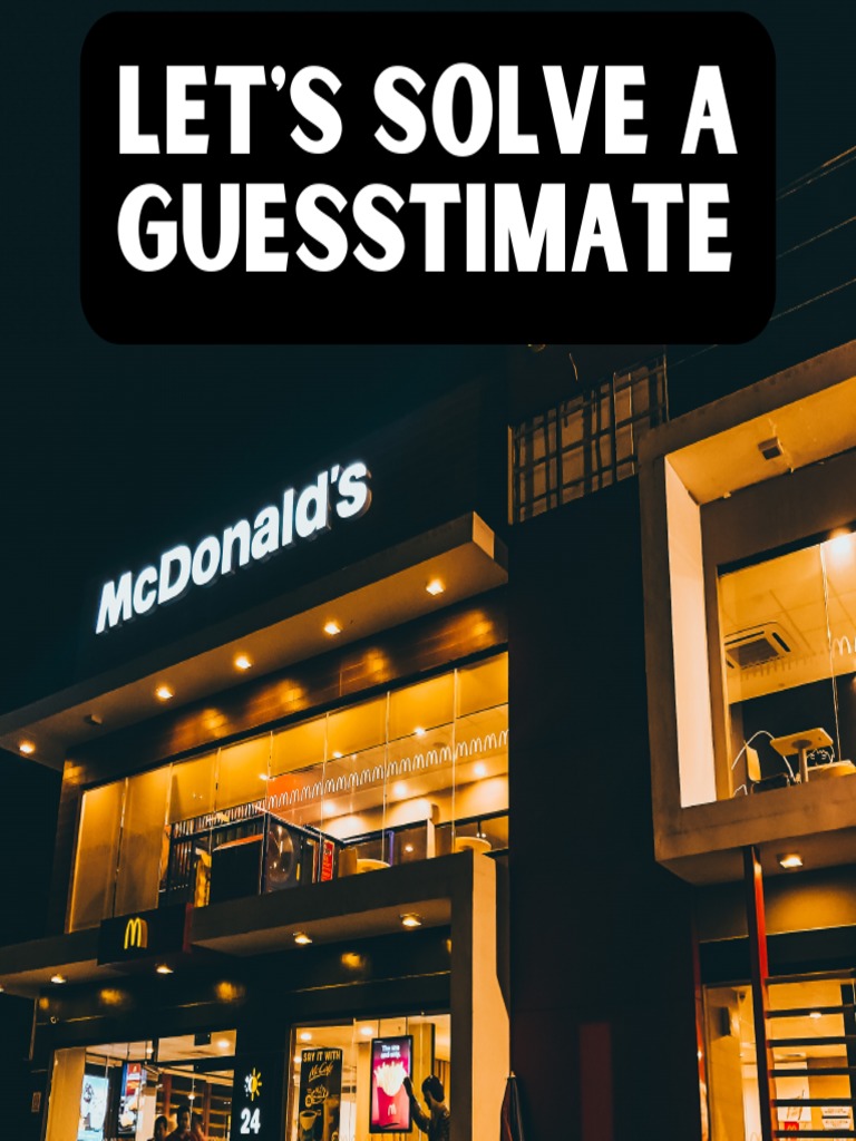 Let's Solve A Guesstimate-12 | PDF