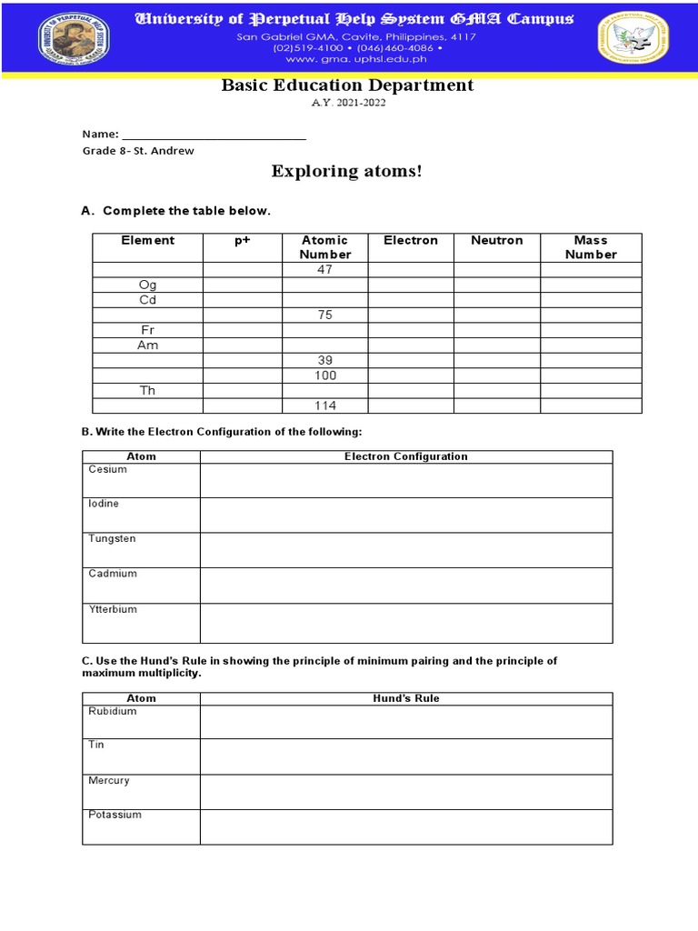 Exploring Atoms | PDF