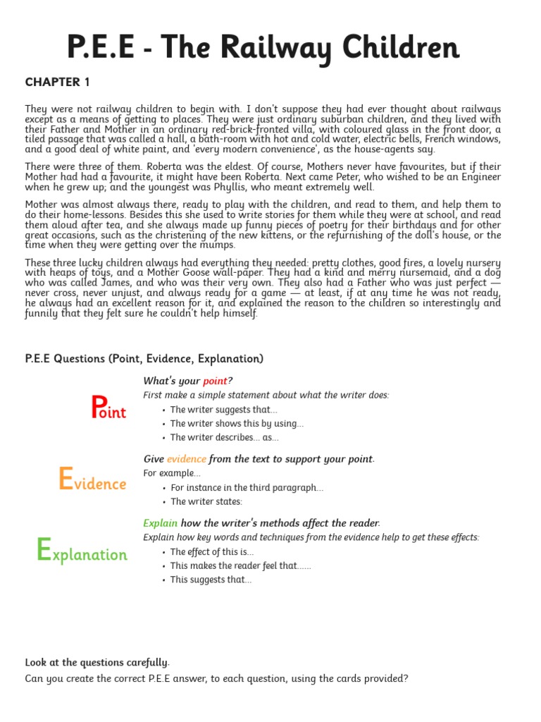 PEE Activity | Download Free PDF | Evidence