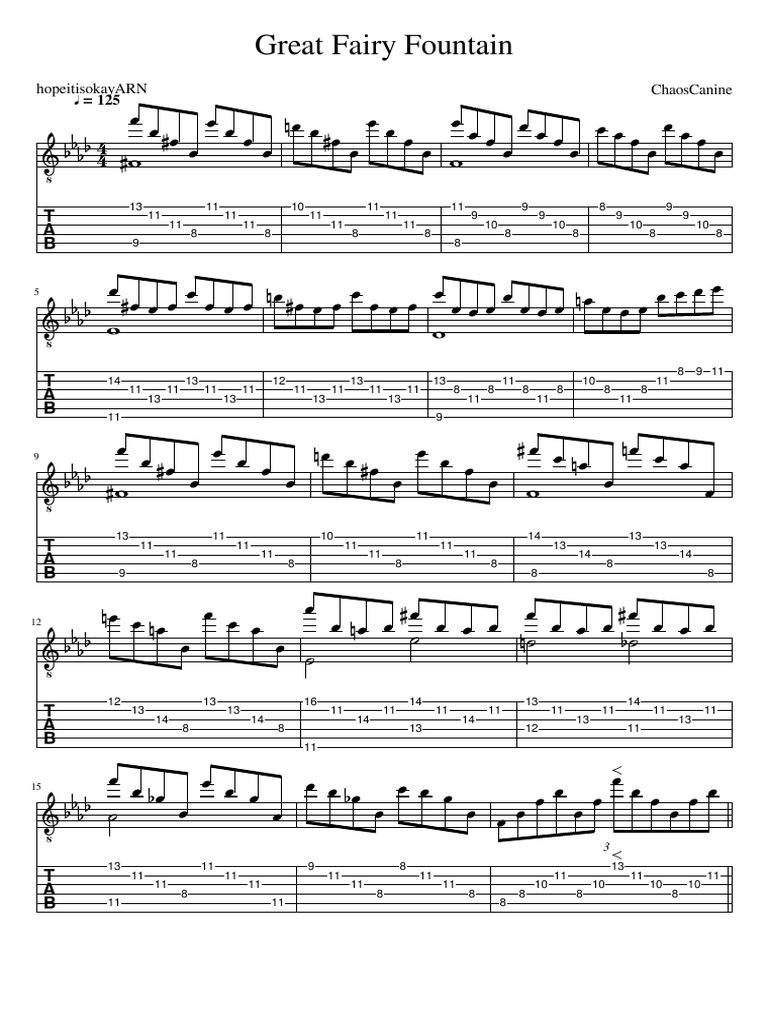 Great Fairy Fountain Tab | PDF