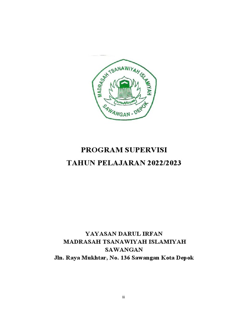 Supervisi MTs Islamiyah 2022/2023 | PDF