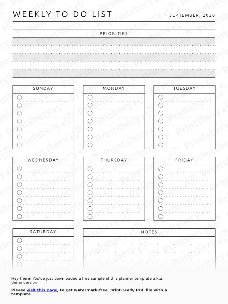 Formal Weekly To Do List-A4 | PDF | Software | Computing