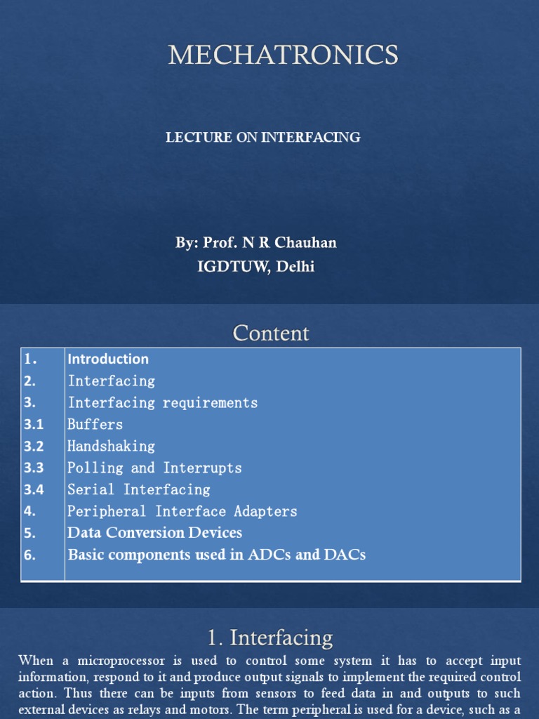 Sensor Interfacing Overview and Diagram | PDF | Analog To Digital ...