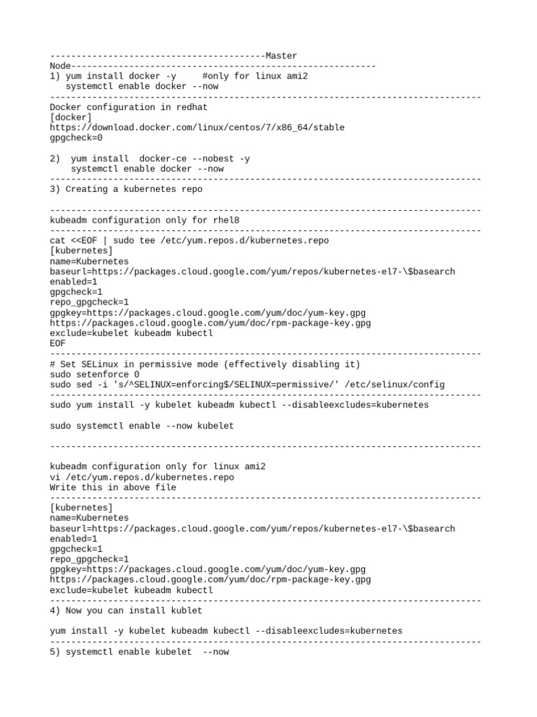 K8S MultiNode Setup | PDF