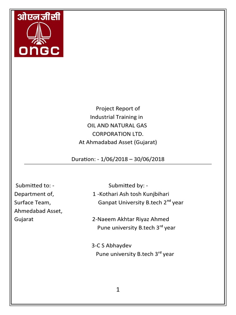 Project Report of Ongc | PDF | Spectrophotometry | Gas Chromatography