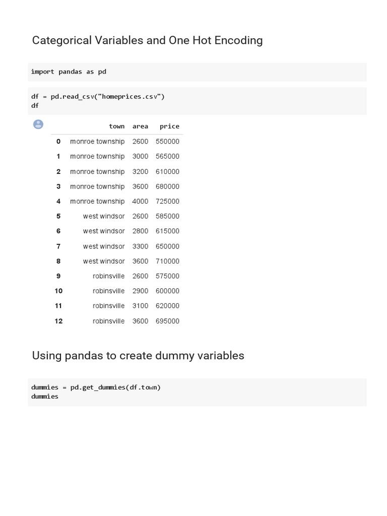 5 - One - Hot - Encoding - Ipynb - Colaboratory | PDF | Multivariate Statistics | Regression ...