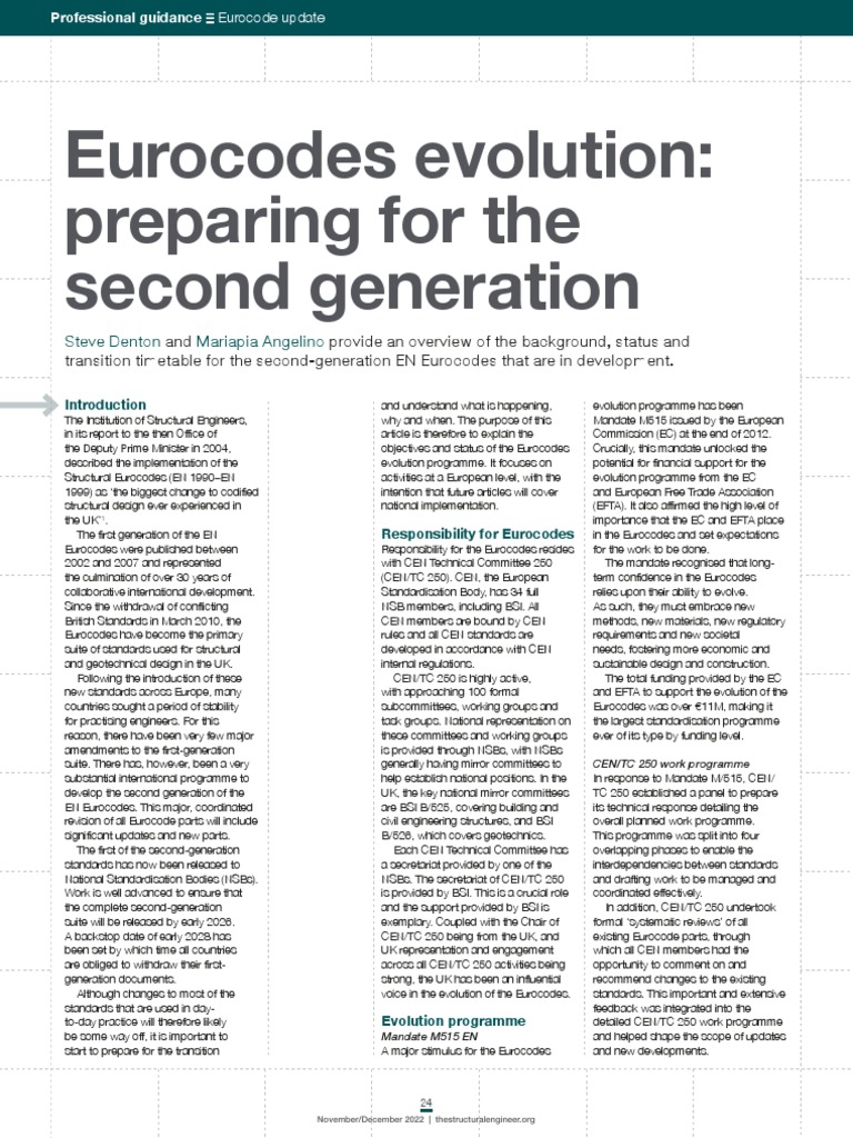 Eurocodes Evolution Preparing For The Second Generation | PDF
