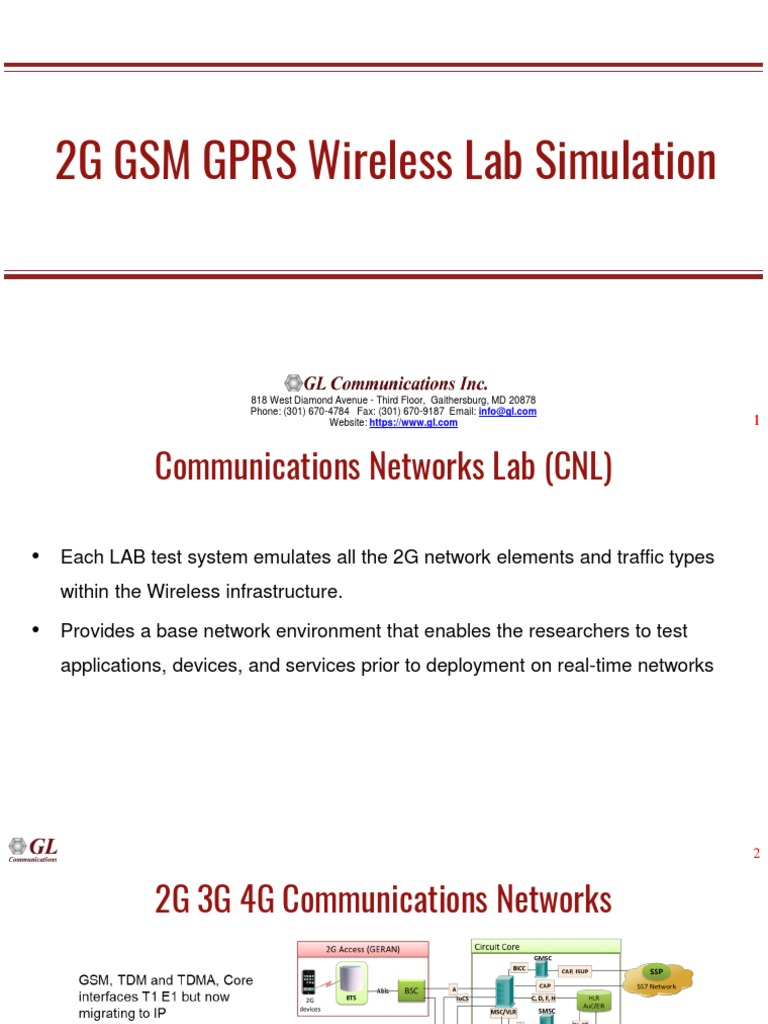 2G GSM GPRS Wireless Lab Simulation Presentation | PDF | Port (Computer ...