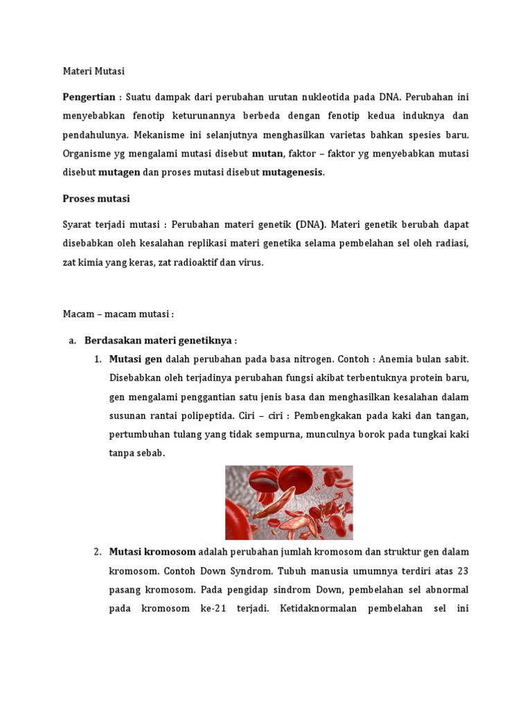 Materi Ajar Mutasi | PDF