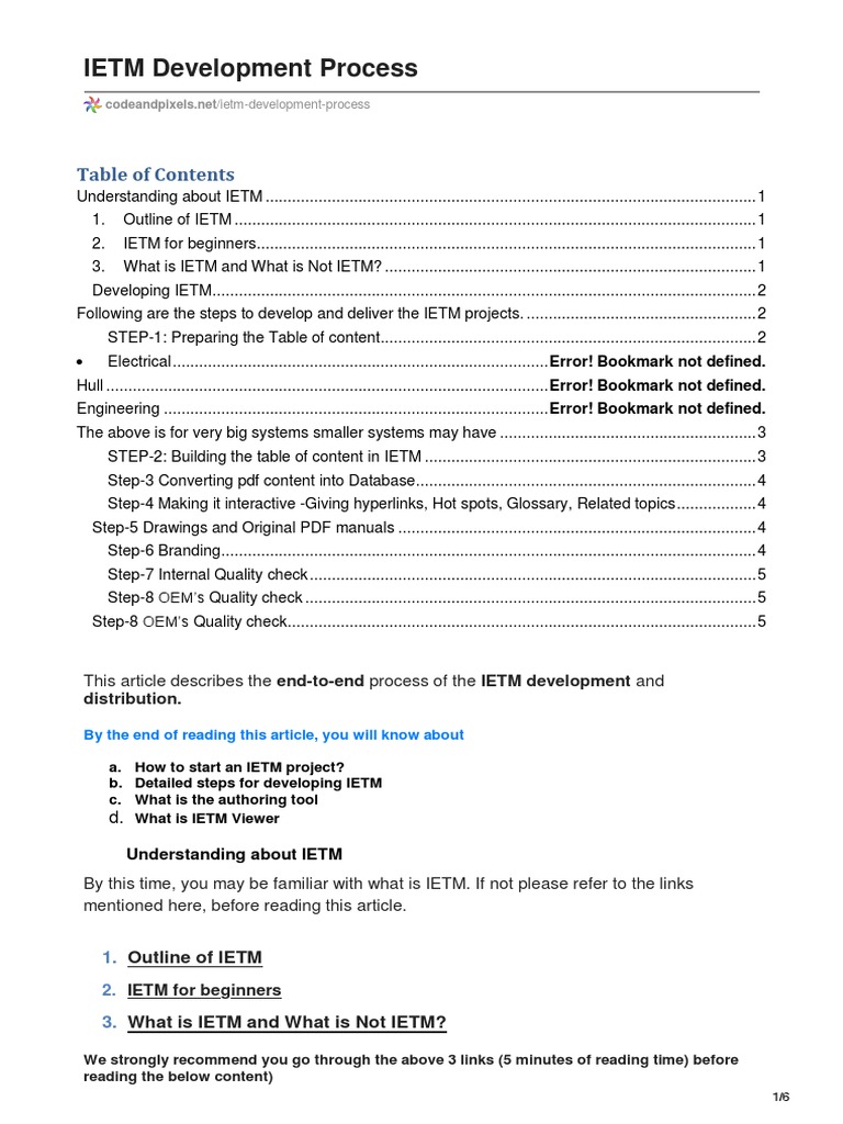 IETM Development Process | PDF | Computer Aided Design | Computer Engineering