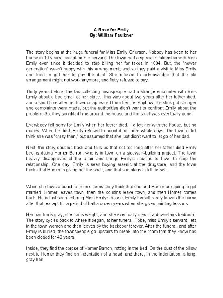 A Tragic Love Affair Revealed: The Strange Story of Miss Emily Grierson ...