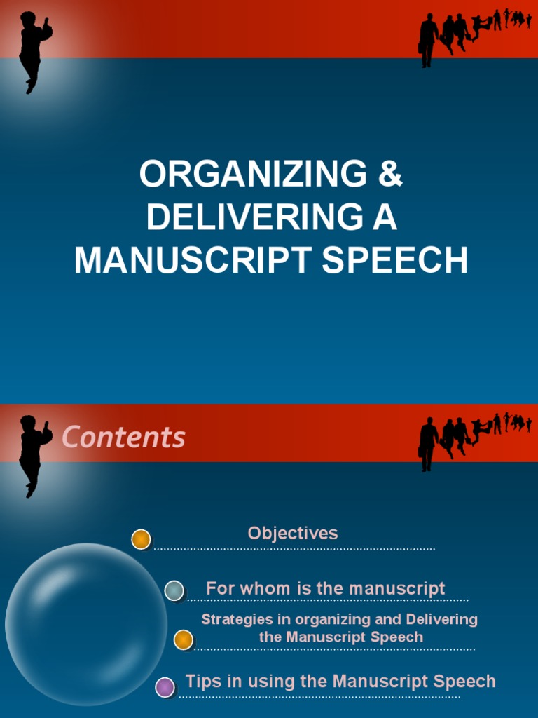 Manuscript Speech Organization Tips | PDF | Educational Technology | Linguistics