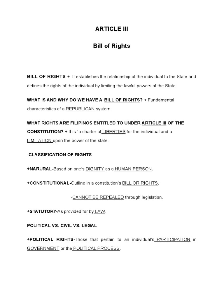 Article Iii (Bill of Rights) Section 1-22 | PDF | Search And Seizure ...