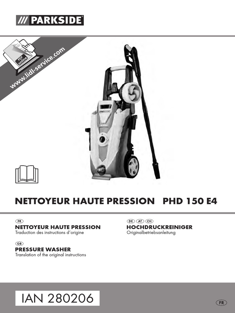 Parkside PHD 150 E4 Pressure Washer | PDF | Ac Power Plugs And Sockets ...