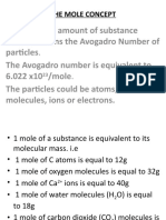 Mole Concept Formula Sheet | PDF