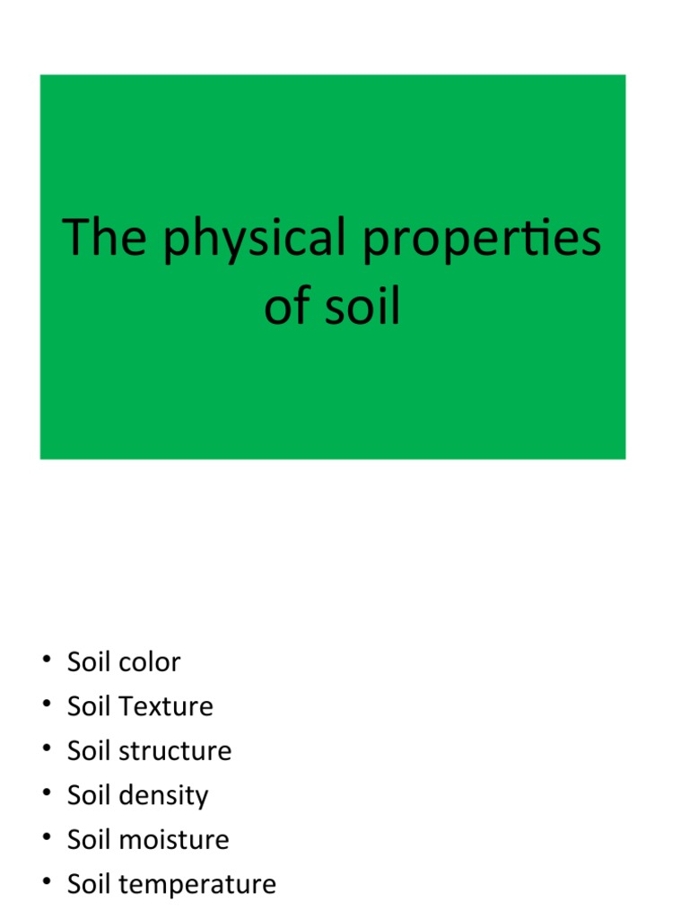 Key Physical Properties of Soil | PDF | Soil | Porosity