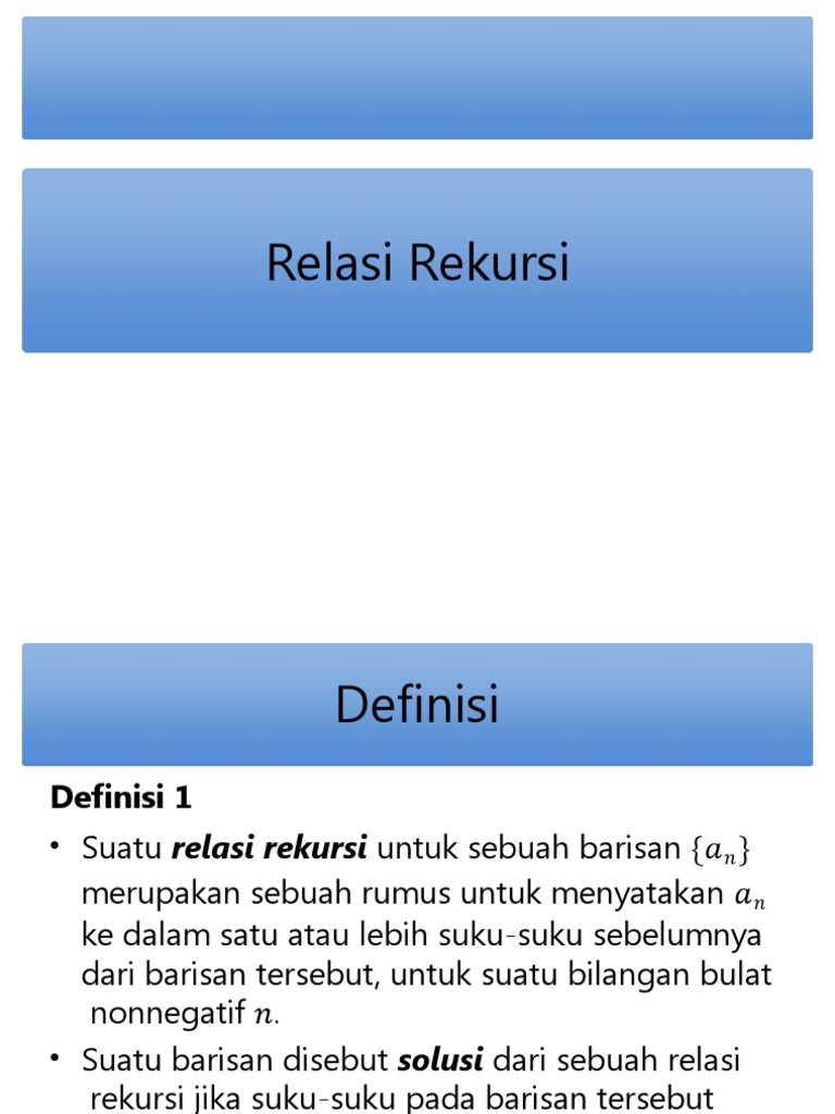 Relasi Rekursi | PDF